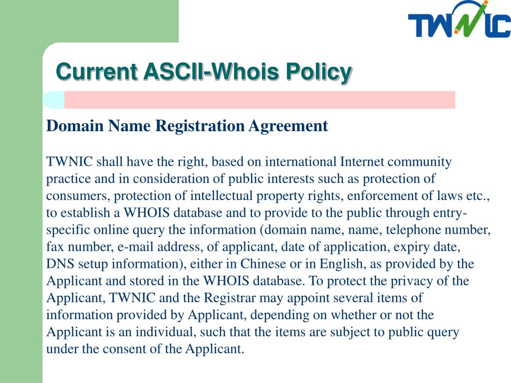 PPT - IDN Whois Challenges -- TWNIC ’ s Case study PowerPoint ...