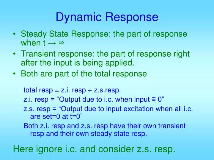 PPT - Dynamic Response PowerPoint Presentation, free download - ID:5578063