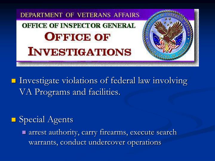 PPT - VA Office of Inspector General Criminal Investigations Division ...