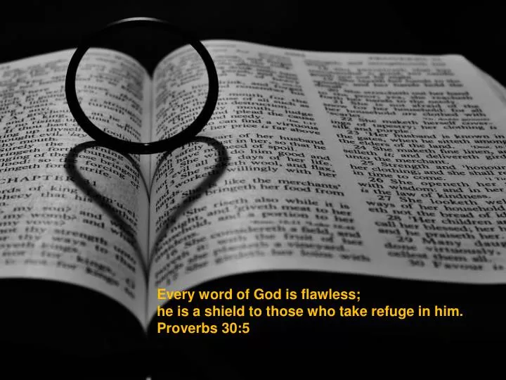PPT - Every word of God is flawless; he is a shield to those who take ...