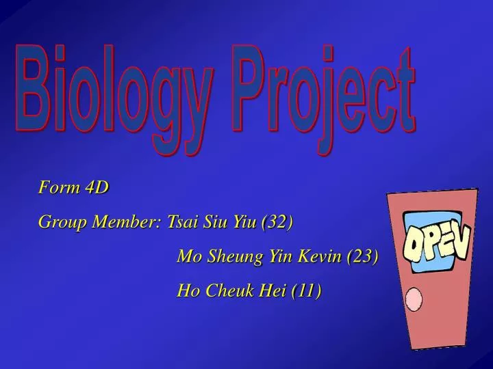 PPT - Biology Project PowerPoint Presentation, free download - ID:5581721