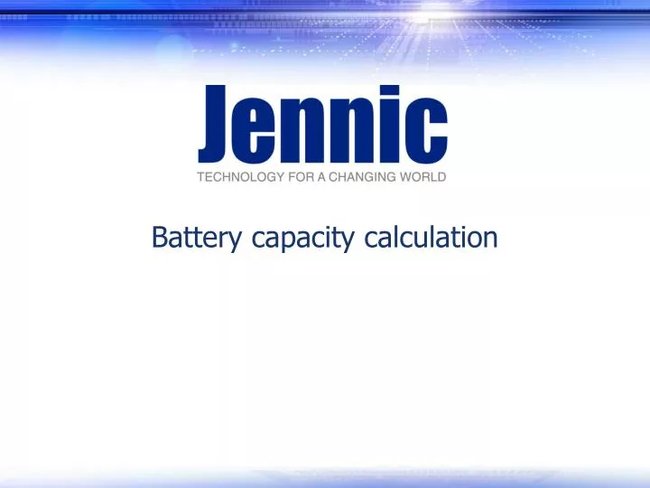 PPT - Battery capacity calculation PowerPoint Presentation, free ...