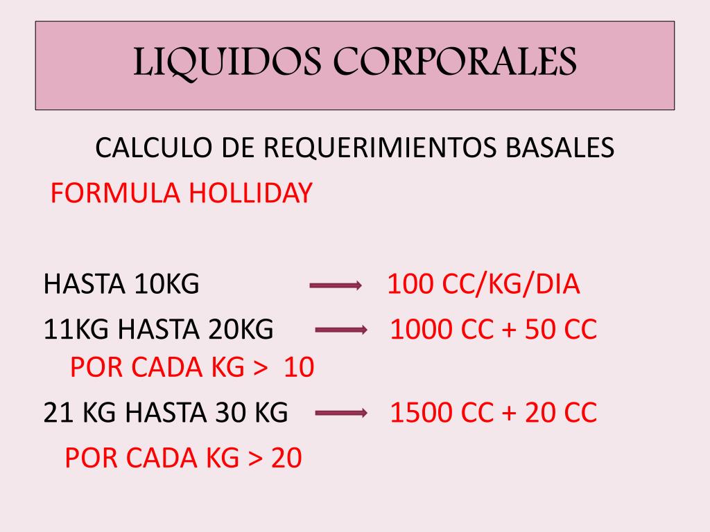 PPT - LIQUIDOS corporales en pediatria PowerPoint Presentation, free ...