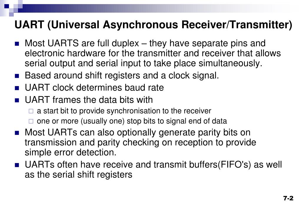 PPT - Universal Asynchronous Receiver/Transmitter (UART) PowerPoint ... PPT - Universal Asynchronous Receiver/Transmitter (UART) PowerPoint ...