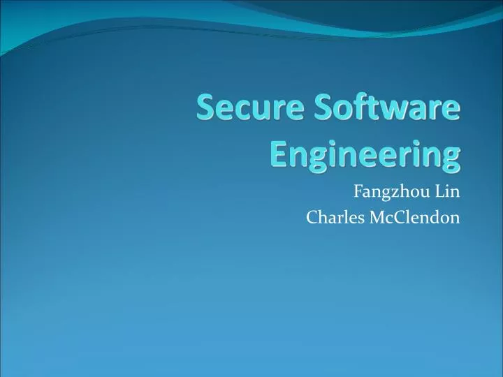 PPT - Secure Software Engineering PowerPoint Presentation, free download - ID:5584023