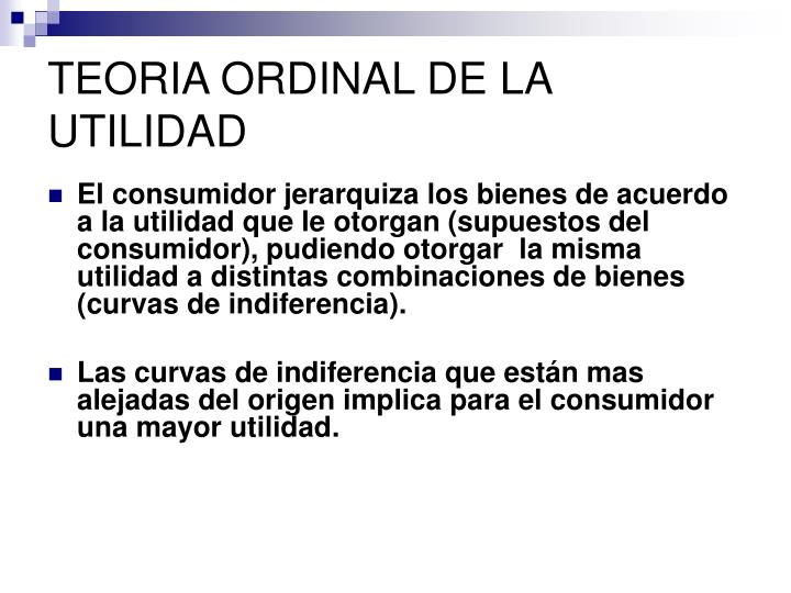 PPT - TEORIAS DE LA UTILIDAD PowerPoint Presentation - ID:5584439