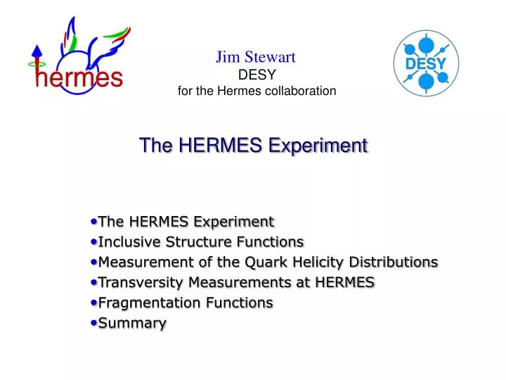 PPT - Hermes at HERA PowerPoint Presentation, free download - ID:5584766