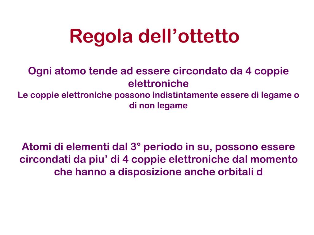 PPT - Il legame nelle molecole poliatomiche PowerPoint Presentation ...