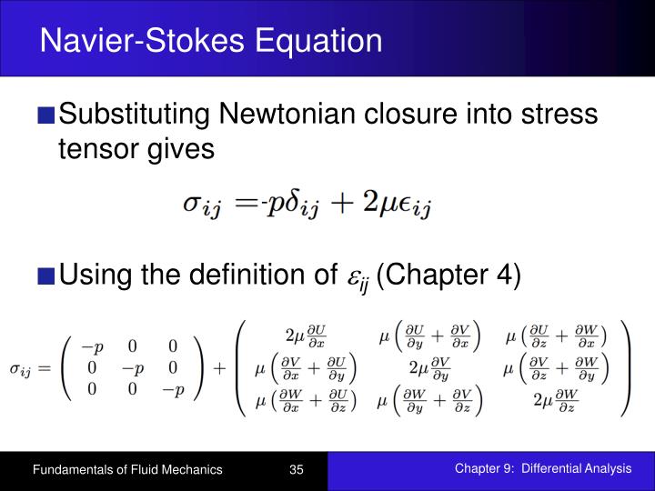 PPT - Chapter 9: Differential Analysis of Fluid Flow PowerPoint ...