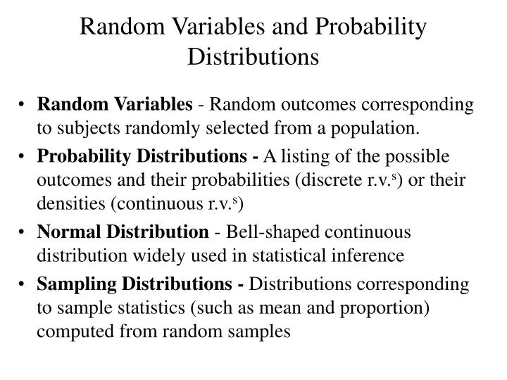 PPT - Random Variables and Probability Distributions PowerPoint ... PPT - Random Variables and Probability Distributions PowerPoint ...