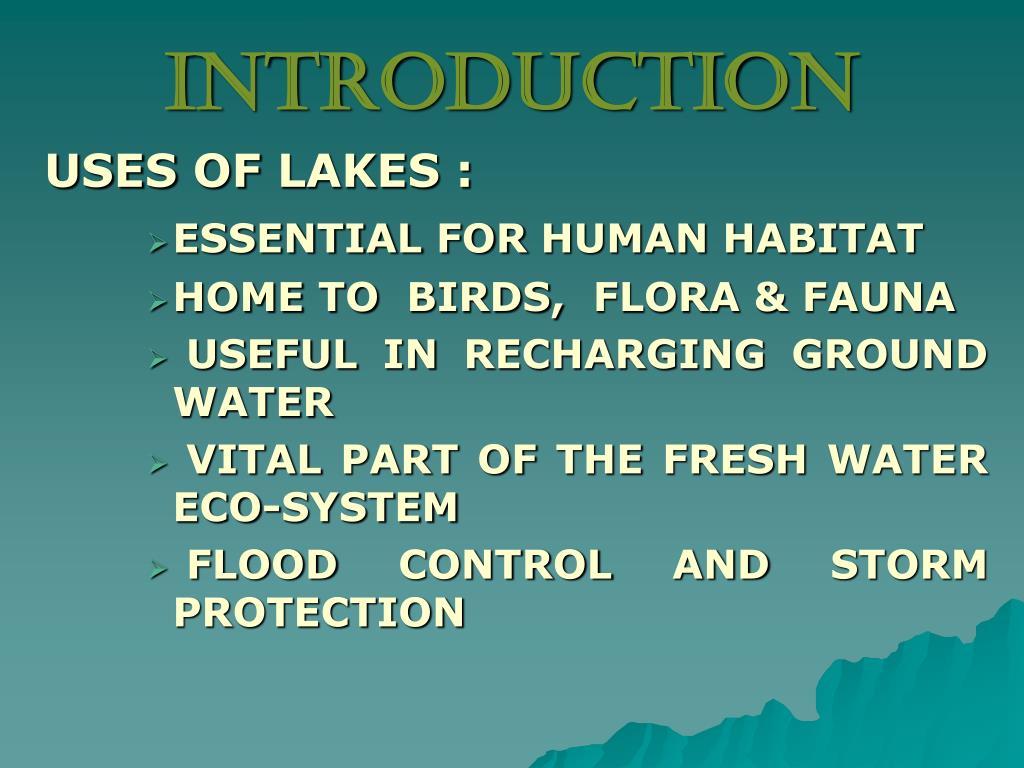 PPT - CONSERVATION, RESTORATION & MANAGEMENT OF LAKES PowerPoint ...
