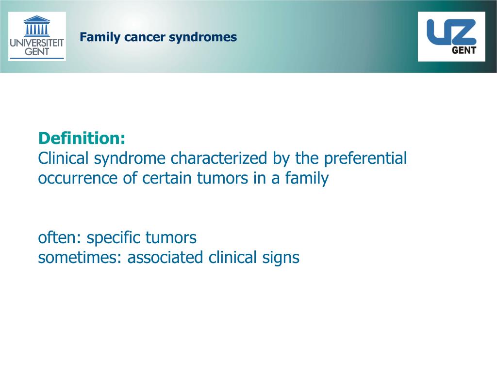 PPT - Familial Cancer Syndromes PowerPoint Presentation, free download ...