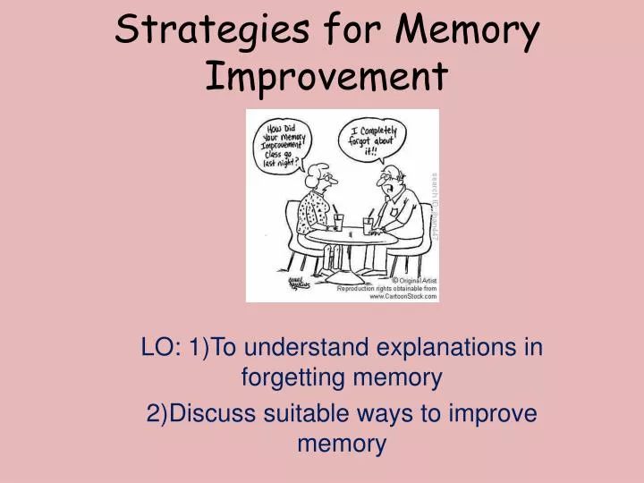 PPT - Strategies for Memory Improvement PowerPoint Presentation, free ...