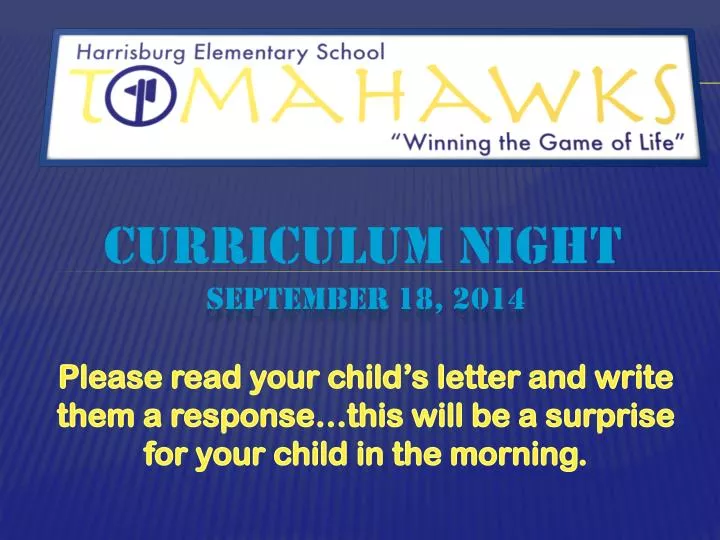 PPT - Curriculum night PowerPoint Presentation, free download - ID:5586443