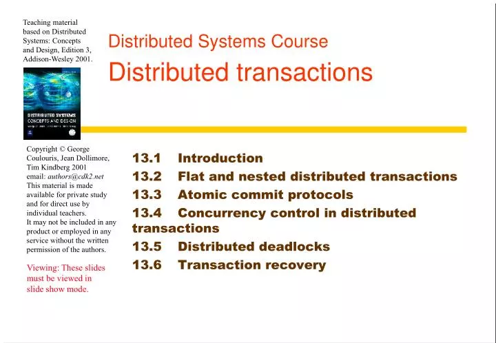 PPT - Distributed Systems Course Distributed transactions PowerPoint ... PPT - Distributed Systems Course Distributed transactions PowerPoint ...