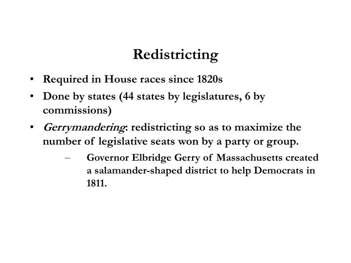PPT - Redistricting PowerPoint Presentation, free download - ID:5588187