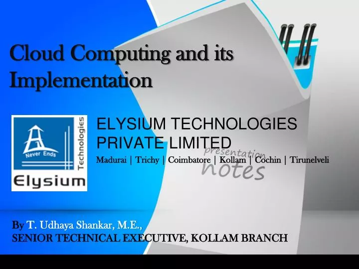 Ppt Cloud Computing And Its Implementation Powerpoint Presentation