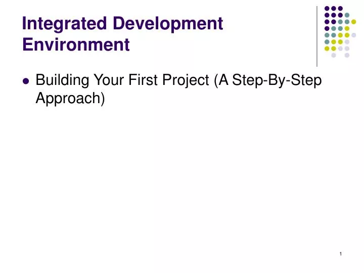 PPT - Integrated Development Environment PowerPoint Presentation, free ...