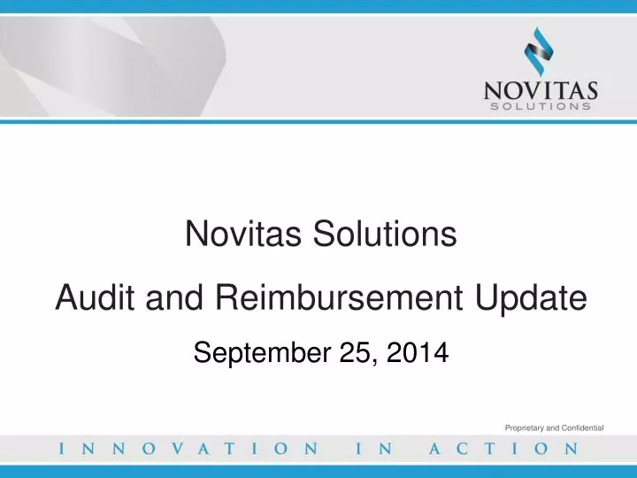 PPT - Novitas Solutions Audit and Reimbursement Update September 25 ...