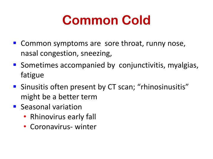 PPT - Common Cold PowerPoint Presentation - ID:5590499