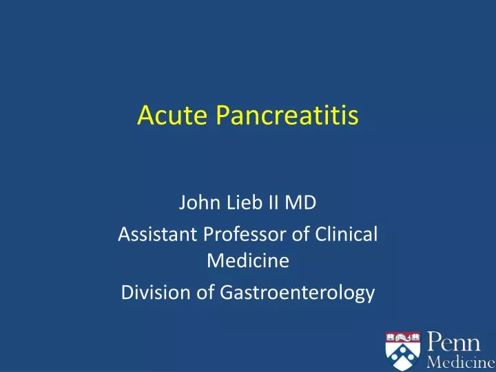 PPT - Acute Pancreatitis PowerPoint Presentation, free download - ID ...