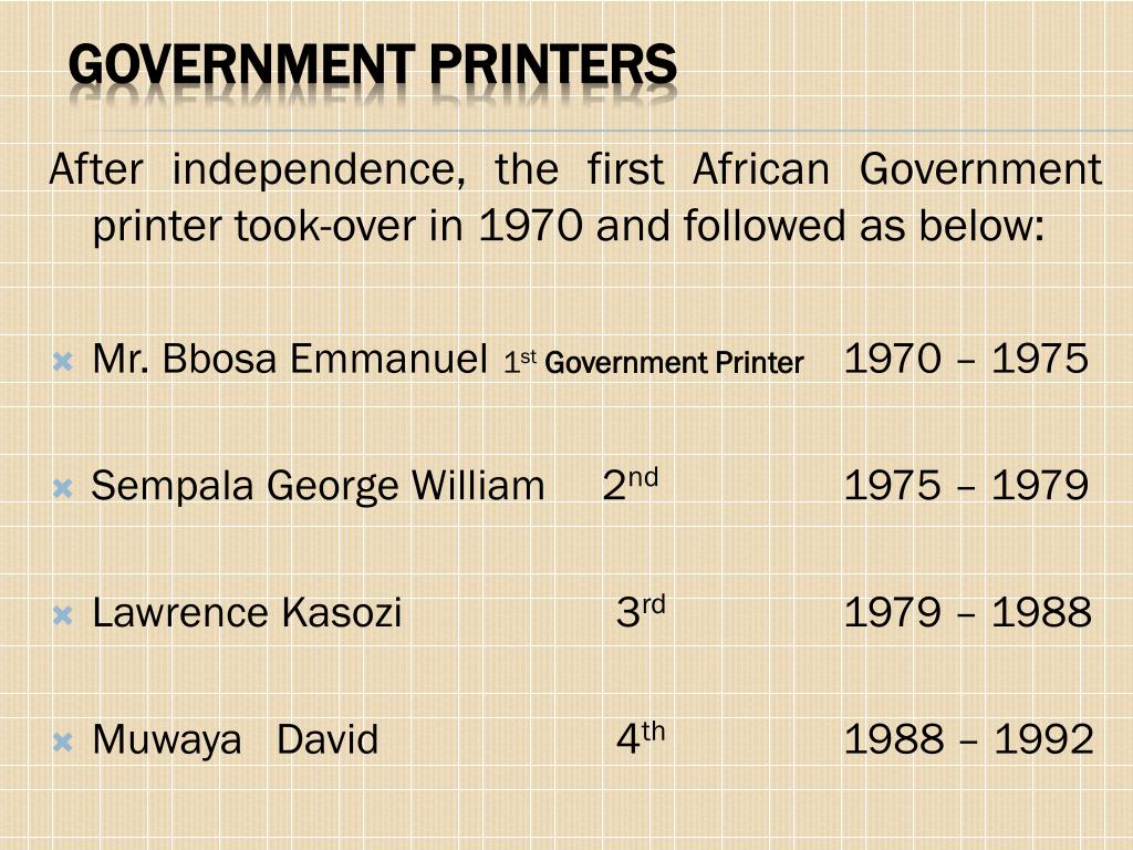 PPT - UGANDA PRINTING AND PUBLISHING CORPORATION (UPPC) FORMER ...
