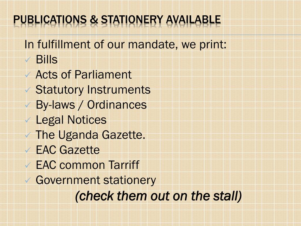PPT - UGANDA PRINTING AND PUBLISHING CORPORATION (UPPC) FORMER ...