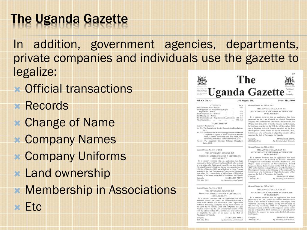 PPT - UGANDA PRINTING AND PUBLISHING CORPORATION (UPPC) FORMER ...