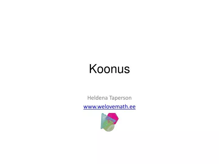 PPT - Koonus PowerPoint Presentation, free download - ID:5590872