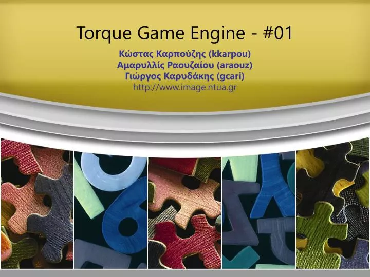 PPT - Torque Game Engine - #01 PowerPoint Presentation, free download ...