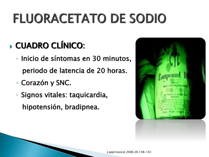 PPT - INTOXICACIÓN POR FLUOROACETATO DE SODIO PowerPoint Presentation ...