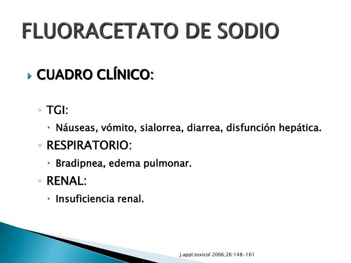 PPT - INTOXICACIÓN POR FLUOROACETATO DE SODIO PowerPoint Presentation ...