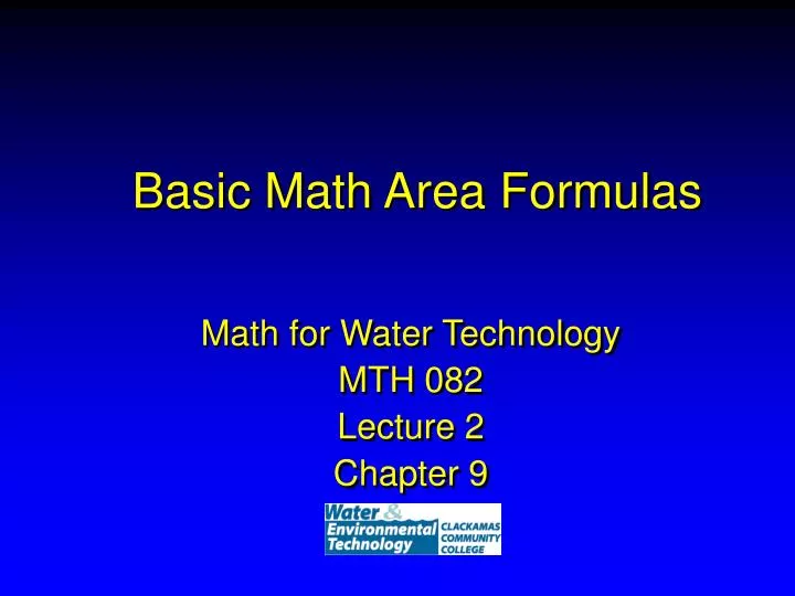 PPT - Basic Math Area Formulas PowerPoint Presentation, free download ...