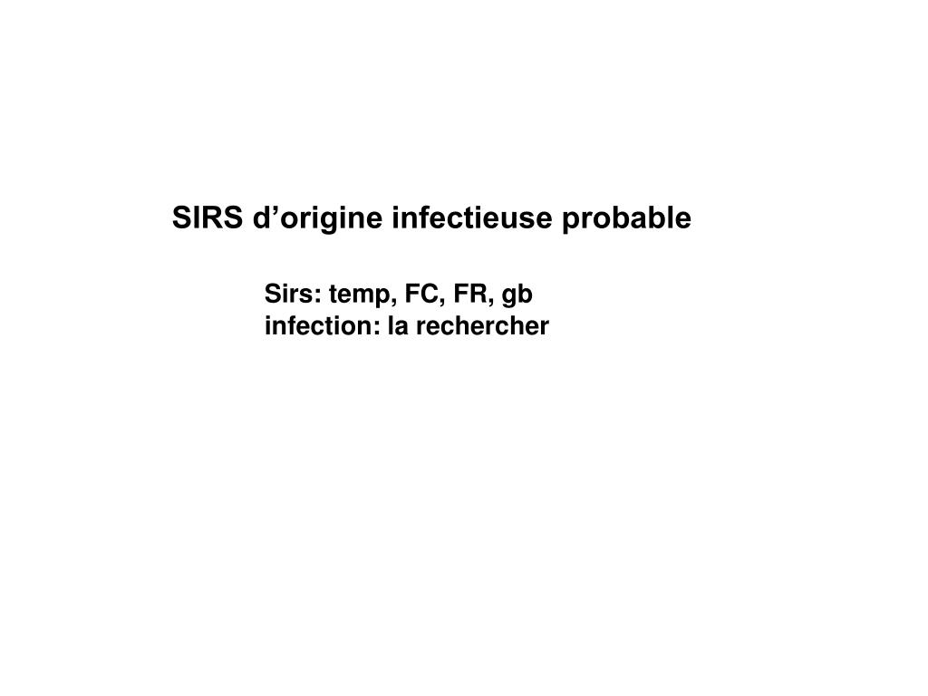 PPT - CRITERES de GRAVITE d’un SYNDROME INFECTIEUX PowerPoint ...