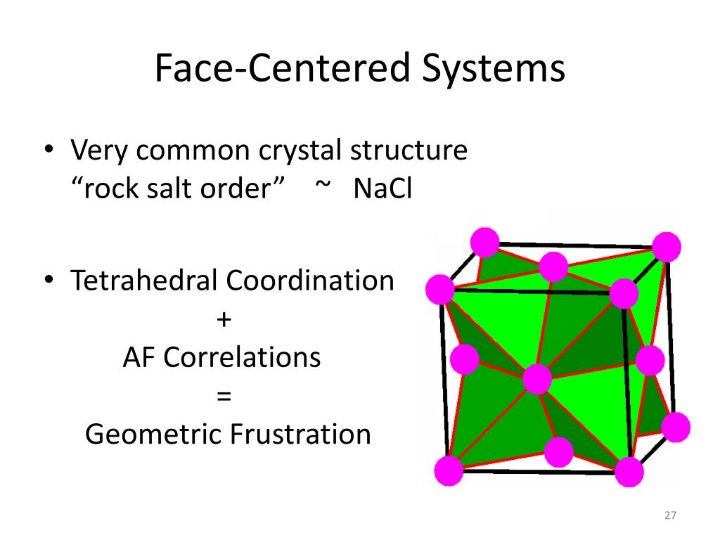 PPT - Geometric Magnetic Frustration in Double Perovskite Oxides A 2 BB ...