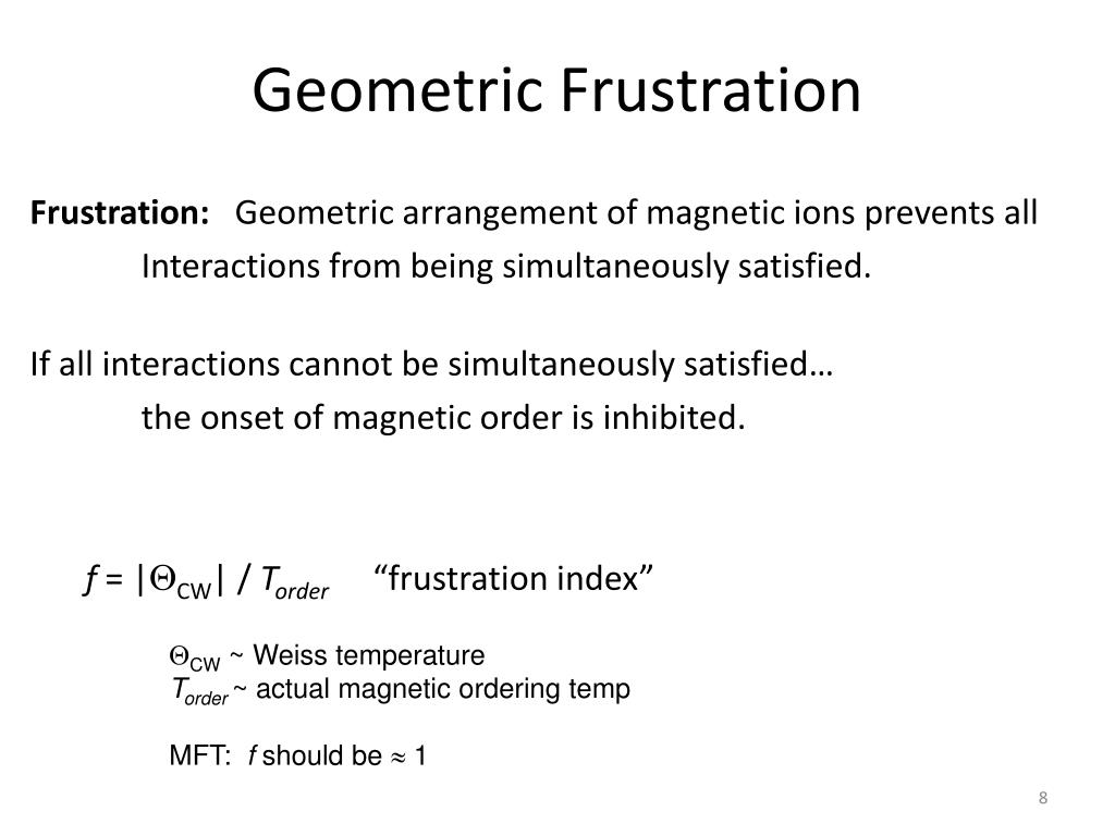 PPT - Geometric Magnetic Frustration in Double Perovskite Oxides A 2 BB ...