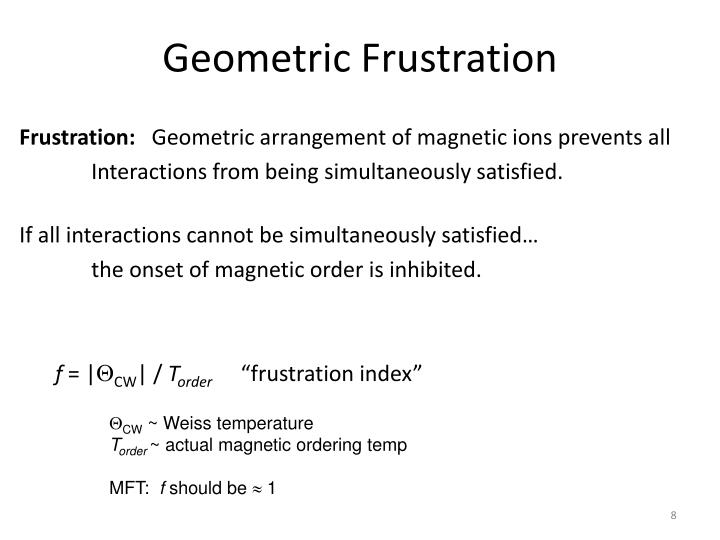 PPT - Geometric Magnetic Frustration in Double Perovskite Oxides A 2 BB ...