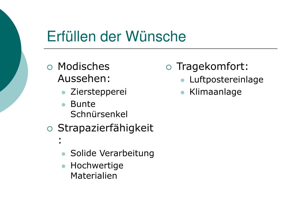 PPT - Unser neues Modell: Der Sportschuh „Sprinter“ PowerPoint ...
