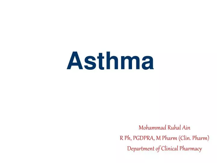 PPT - Asthma PowerPoint Presentation, free download - ID:5595410