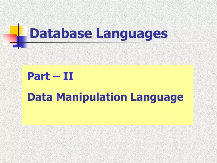 PPT - Database Languages PowerPoint Presentation, free download - ID ...
