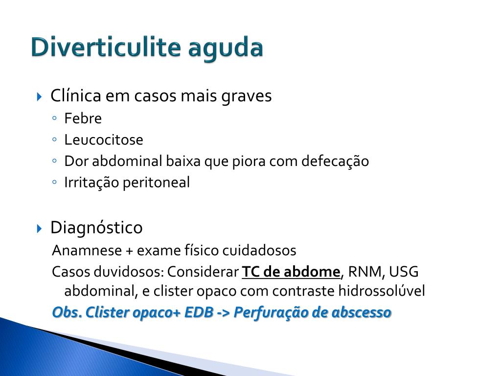 PPT - Cirurgia Geral Doença diverticular PowerPoint Presentation, free ...