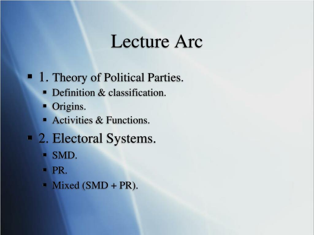 PPT - POL 1000 – Lecture 11: Political Parties & Electoral Systems ...