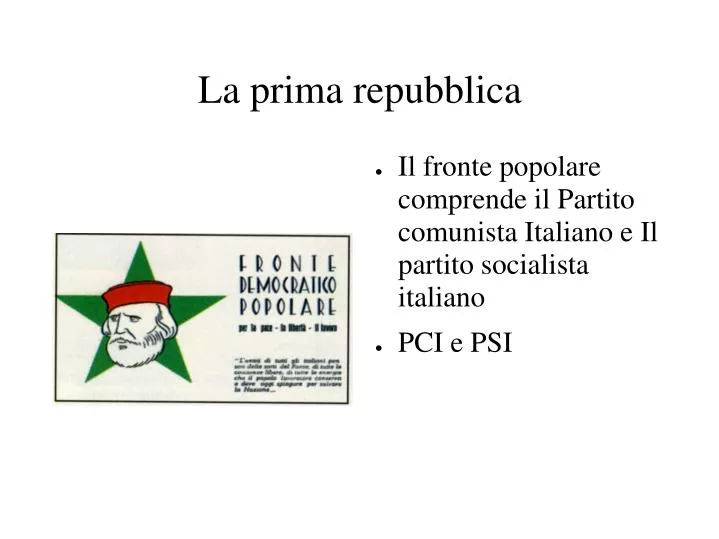PPT - La prima repubblica PowerPoint Presentation, free download - ID ...