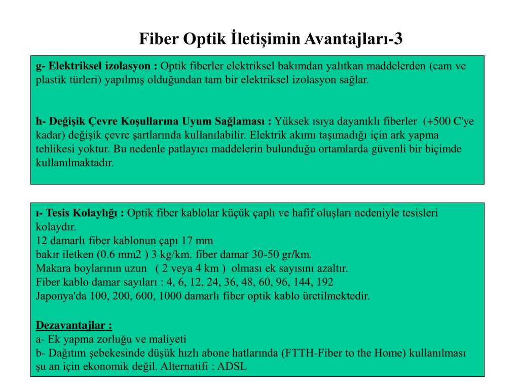 PPT - Fiber Optik Haberleşme Sistemlerine Giriş PowerPoint Presentation ...