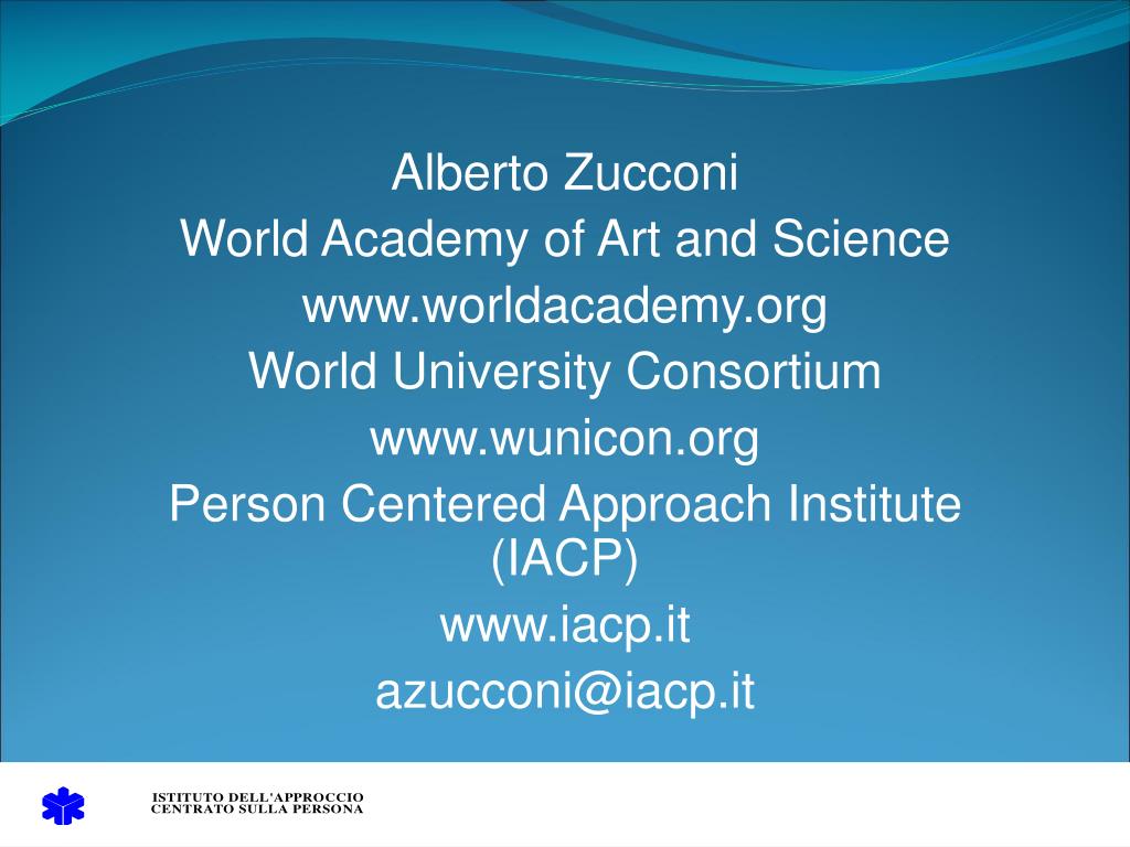 PPT - Personality and individual accomplishments Alberto Zucconi ...