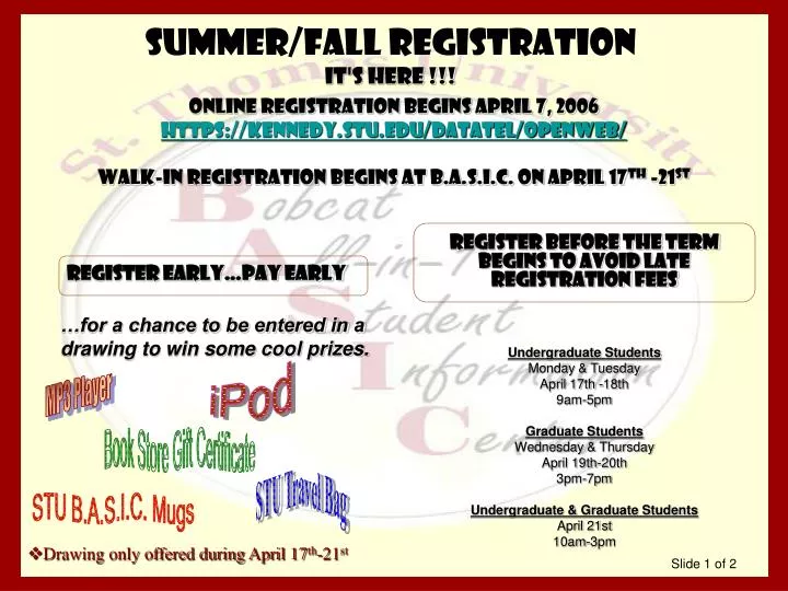 PPT - Summer/Fall Registration It's here !!! PowerPoint Presentation ...