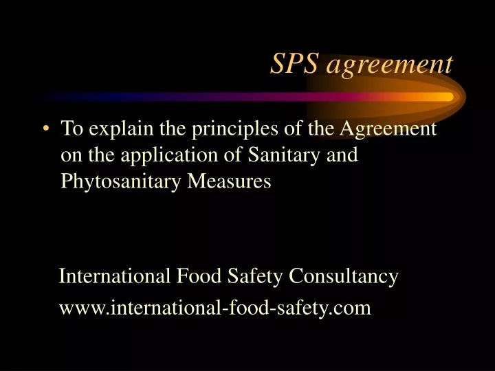 PPT - SPS agreement PowerPoint Presentation, free download - ID:5600127