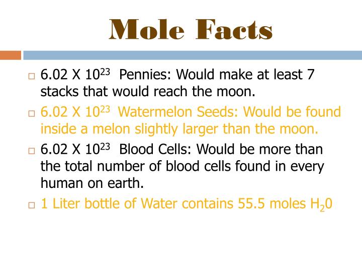 PPT - Unit 4 – The Mole PowerPoint Presentation - ID:5601061