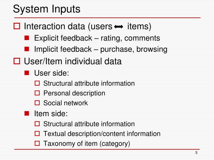 PPT - Data Mining Algorithms for Recommendation Systems PowerPoint ...