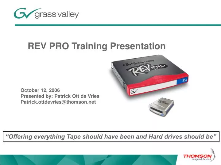 PPT - REV PRO Training Presentation PowerPoint Presentation, free ...